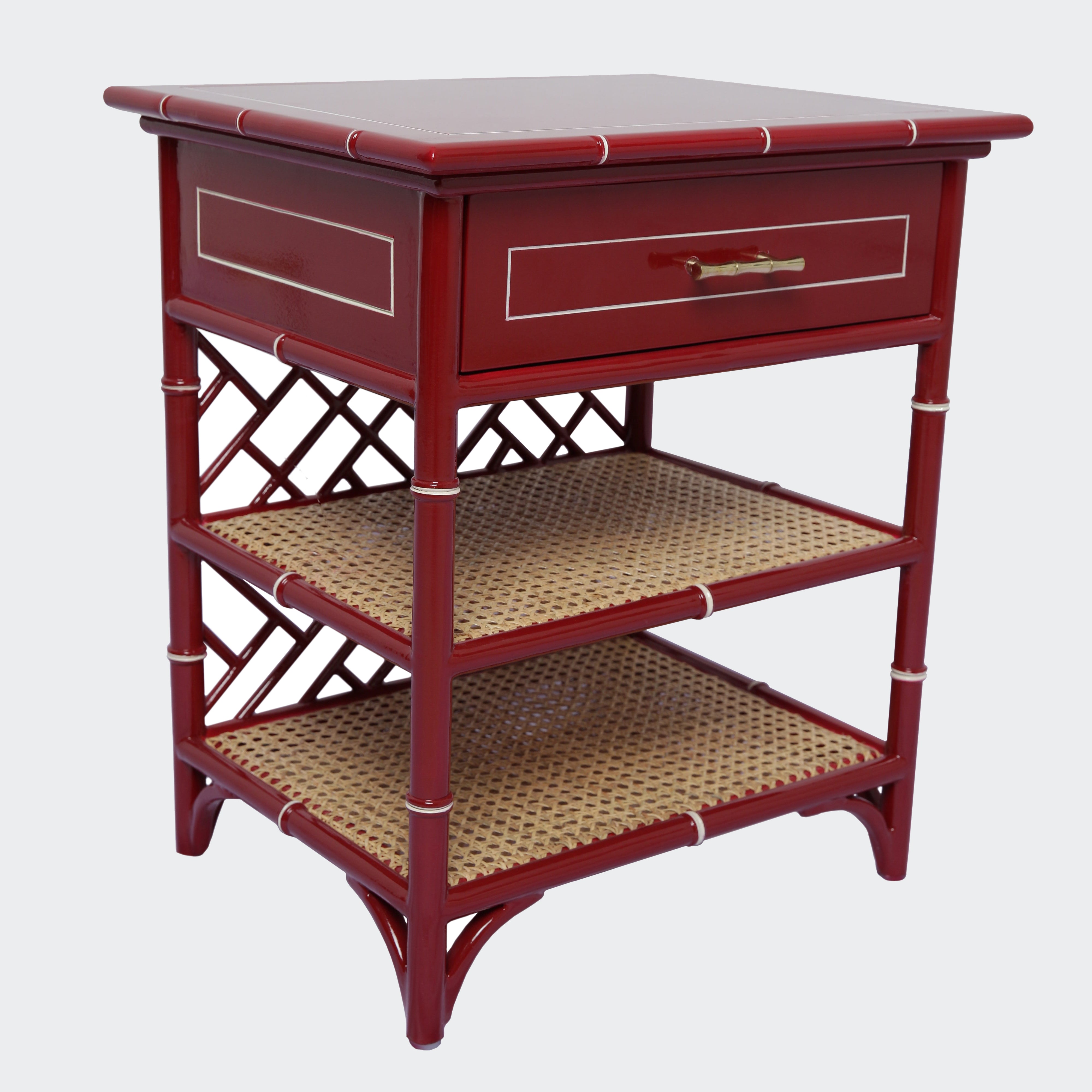 Trellis Side Table - Double Shelf – Charles Orchard