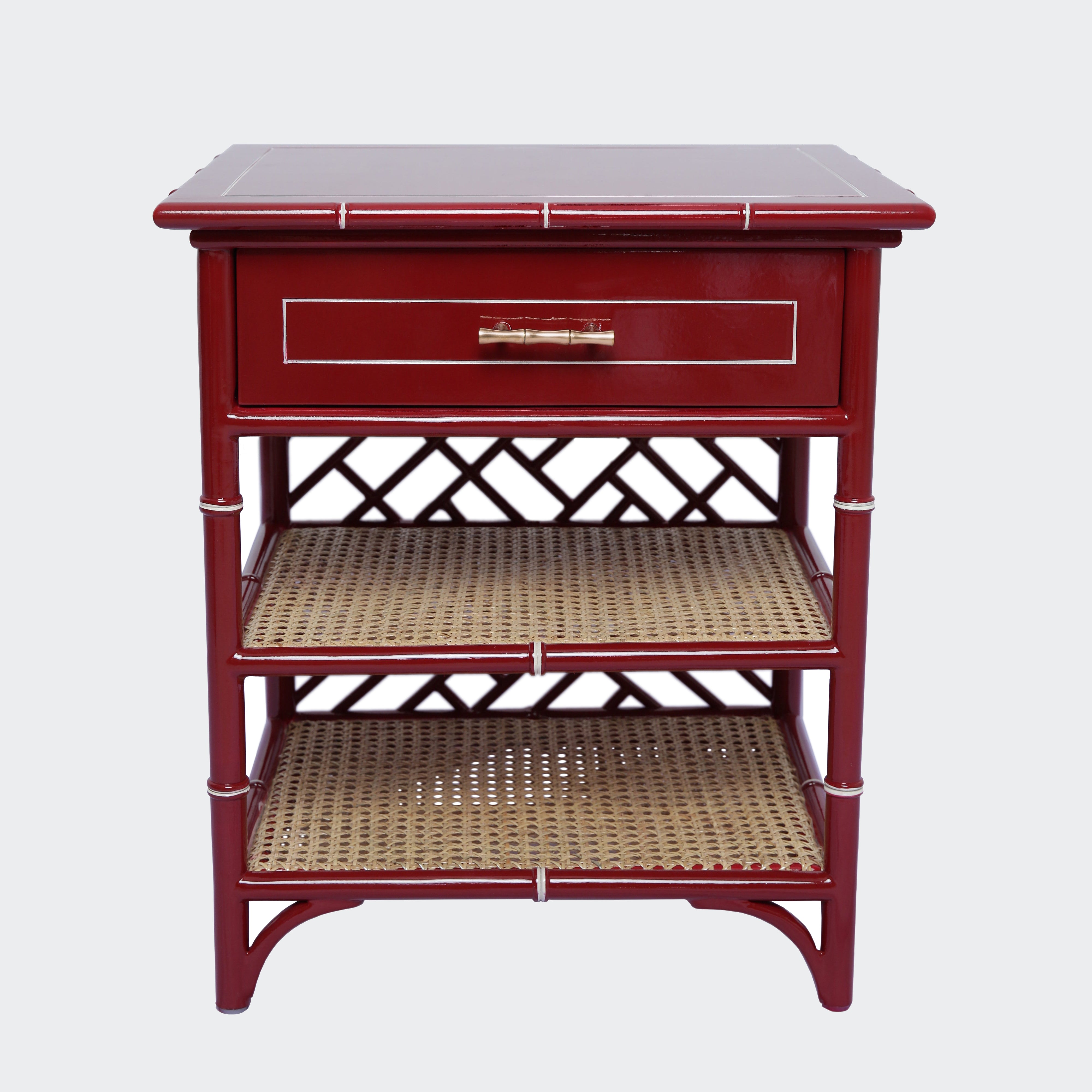 Trellis Bedside Table - Double Shelf – Charles Orchard